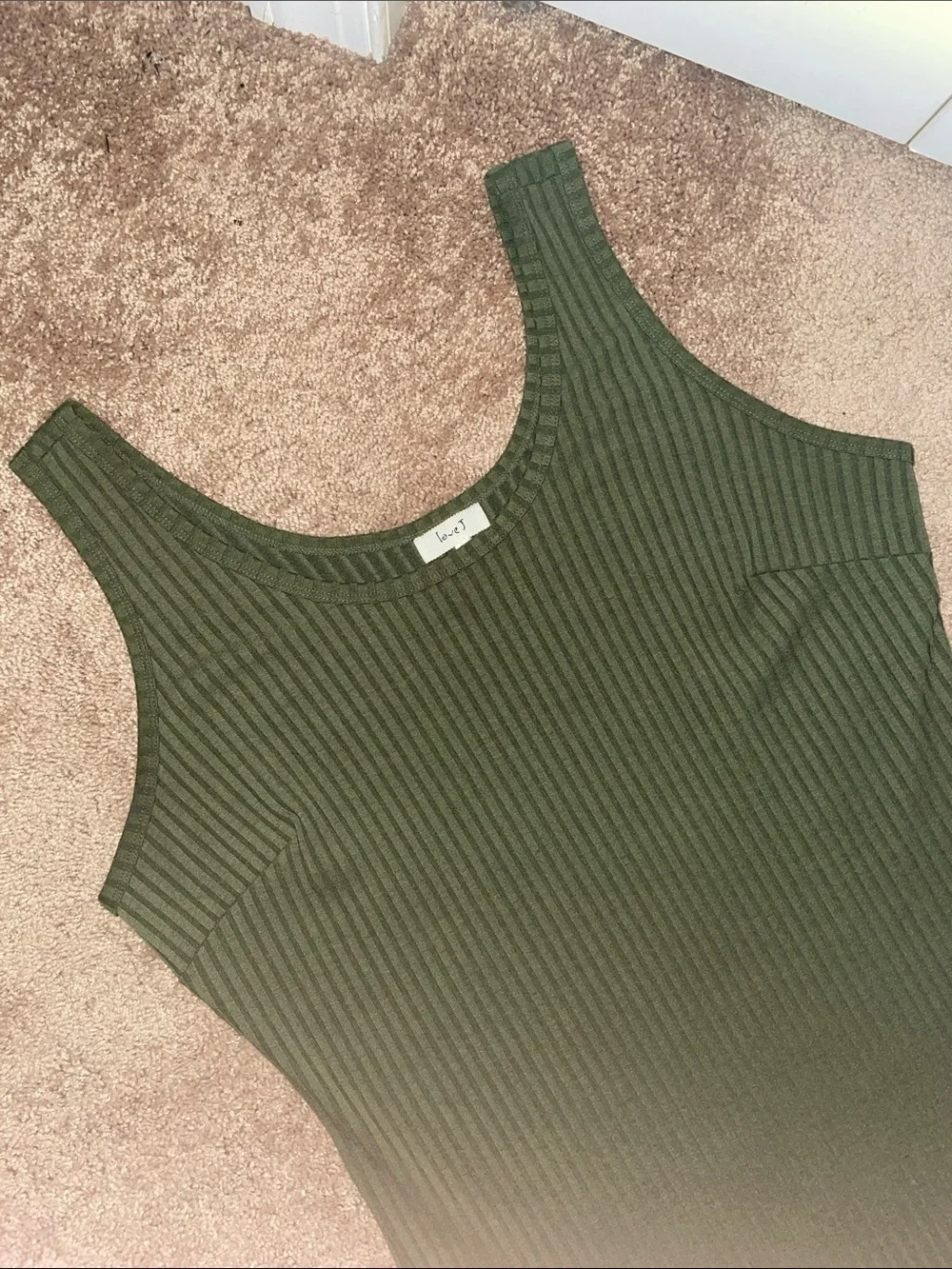 Love | Dresses | Olive Green Ribbed Boydcon Midi Dress | Poshmark